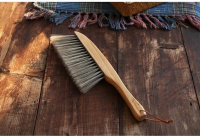 China Grey PP  Fiber Bed Animal Hair Brushes / Shoe Brush With Handle for sale