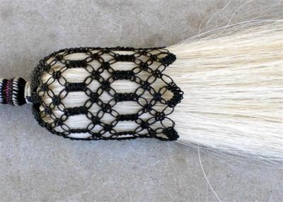 China Wooden Handdle Chinese TaiChi Horse Hair Fly Swisher Natural White Horse Tail Hair for sale