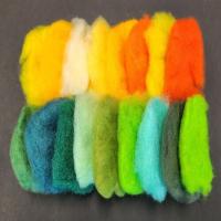 China Recycled Colored Polyester Fiber Yellow Green Hollow Conjugated Fiber for sale