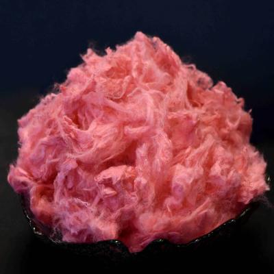 China Pink Biodegradable Natural Fibres Cotton Pulp Short Staple Fiber for sale
