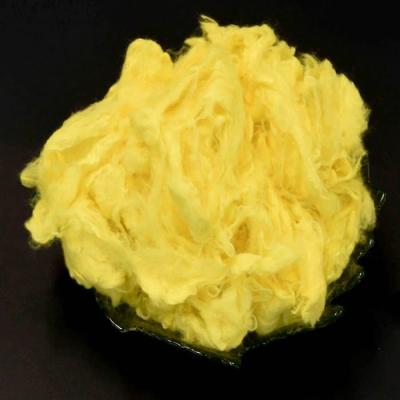 China Yellow Viscose Staple Fiber Nontoxic Manmade Staple Fibers REACH Certificate for sale