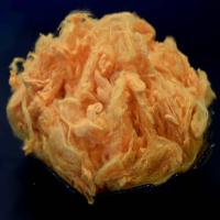 China Orange Dope Dyed Viscose Fibre 2D Staple Fibre Non Woven Fabric for sale