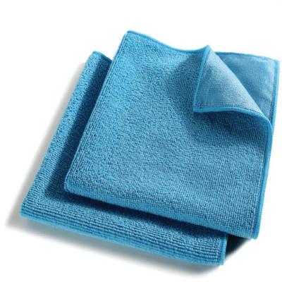 China Microfiber 2 in 1 Cloth Blue Color for Car Household Cleaning for sale