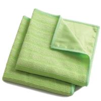 China 40x40cm High Quality Microfiber Towels Green Color Micro Fibre Cloths for sale
