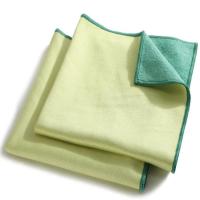 China Microfiber Two in One  Cloth Green Color Dope-dyed for Cleaning for sale