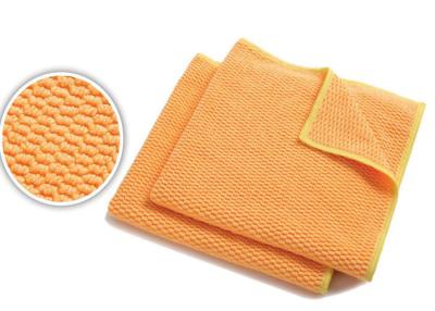 China Superpol Structure Microfiber Cleaning Cloth Orange Kitchen Cleaner Cloth for sale