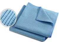 China Blue Microfiber Cleaning Towels Superpol Structure Car Cleaning Cloth for sale