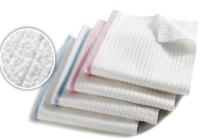 China Color Coded Car Cleaning Towel Split Sufficiently White Microfiber Towels for sale
