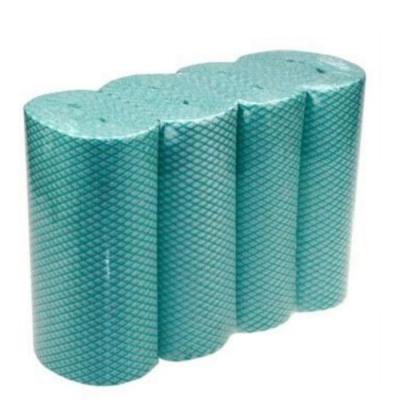 China 30x50cm Nonwoven Cleaning Cloth Blue Washing Microfiber Towels for sale