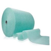 China Green Wave Pattern Nonwoven Cleaning Cloth 45gsm Kitchen Cleaning Cloth for sale