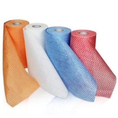China SGS Microfiber Fabric Roll Spunlace 100 Cotton Fabric Roll For Kitchen Cleaning for sale