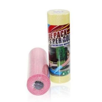 China Perforated Roll Nonwoven Cleaning Cloth 40gsm Microfiber Waffle Cloth for sale