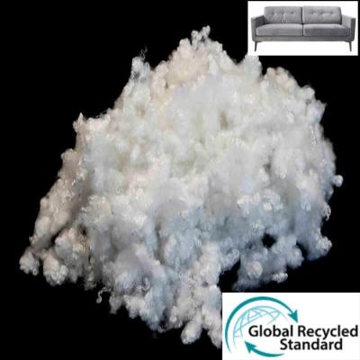 China Hollow Recycled Polyester Staple Fiber 15D Silicon Fiber For Sofa Filling for sale