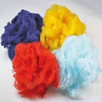China Blue Yellow Regenerated Polyester Staple Fiber Excellent Mechanical Properties for sale