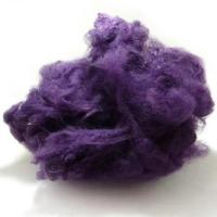 China 20D Colored Polyester Fiber 64mm PSF Purple Recycled Polyester Fiber for sale