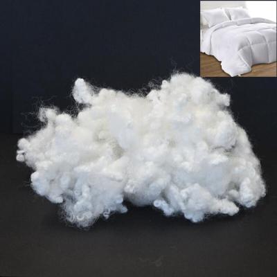 China Flame Retardant Microfiber Pillow Filling 32mm Recycled Polyester Fiber for sale