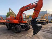 China Doosan DH150 Used Wheel Excavator Moving By Tires for sale