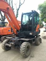 China Slightly Used Doosan Excavator DX60W Mini Wheel Excavator for sale