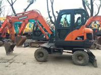 China Slightly Used Doosan Excavator DX60W Mini Wheel Excavator for sale