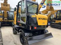 China Hyundai 60W-7 Used Wheel Excavator 6 Ton Mini Agricural Excavator Hyundai 60W-7 Construction Building Machinery for sale