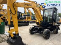 China Hyundai 60W-7 Used Wheel Excavator 6 Ton Mini Agricural Excavator Hyundai 60W-7 Construction Building Machinery for sale