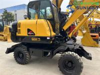 China Hyundai 60W-7 Used Wheel Excavator 6 Ton Mini Agricural Excavator Hyundai 60W-7 Construction Building Machinery for sale