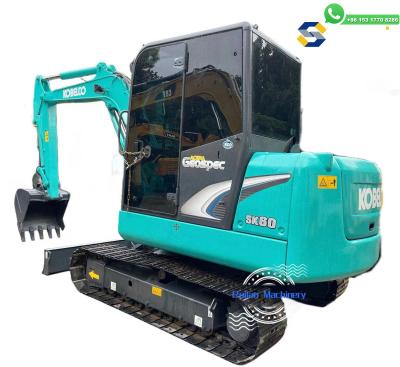 China Excellent Condition Original Design Japanese Excavator Used 6 TON Kobelco 60 SK60 SK60-8 Mini Digger for sale