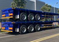 China New Flatbed Semi Trailer For Bulk Carrier, Container Trailer for sale