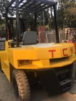 China TCM FD100 Used All Terrain Forklift , 10 Ton Industrial Forklift Truck for sale