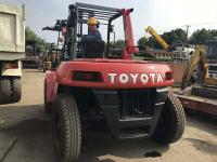 China Toyota FD70 Second Hand Diesel Forklifts , 2 Stage Used 7 Ton Forklift for sale