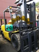 China Komats FD50 Yellow Used Diesel Forklift Trucks 5 Tonne For Material Handling for sale