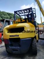 China Komats FD50 Yellow Used Diesel Forklift Trucks 5 Tonne For Material Handling for sale