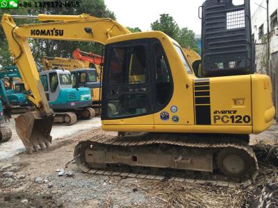 China Medium Size 12t Old Komatsu Excavators Komatsu Crawler Excavator 450mm Track Yellow Color for sale