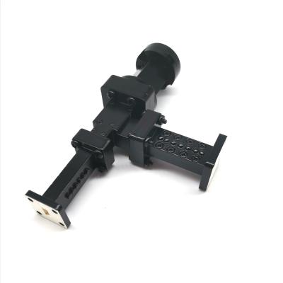 China Black Waveguide Components Rf High Gain Orthomode Transducer Circular Polarizer for sale
