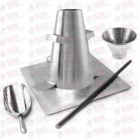 China Slump Cone Set Stainless Steel Concrete Testing Equipment for sale