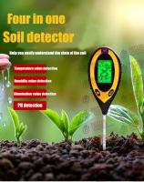 China Probe Length 7.7inch 4 In 1 Soil PH Meter Soil Testing Equipment High Accuracy for sale
