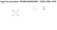China Metal Repair Set Part Name Piston/Sleeve 90741961 KOLBENSCHMIDT 275079 275094 471710 -Assured Product for sale