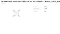 China Metal KS Thrust Washer Crankshaft 78933600 KOLBENSCHMIDT 276754-9 276754 037AL18786200 with Metal Material for sale