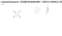 China Sell Crankshaft Bearing Set Part Name Original KS 87228610 KOLBENSCHMIDT 270433-6 7032M0.25 270433 100% Tested for sale