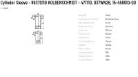 China Manufacturing Plant KS Cylinder Sleeve 89370110 KOLBENSCHMIDT 471710 037WN26 15-458910-00 for Performance for sale
