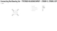 China DEUTZ Metal Connecting Rod Bearing Set with Temperature Resistance 77137600 KOLBENSCHMIDT 270081-3 270081 037PL18717000 for sale