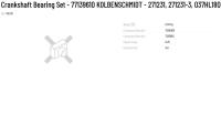 China DEUTZ Metal Crankshaft Bearing Set for Heavy-Duty Industrial Engines 77139610 KOLBENSCHMIDT 271231 271231-3 037HL18050210 for sale