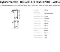 China DEUTZ Original KS Cylinder Sleeve 89352110 KOLBENSCHMIDT 420534 SJ351290 465808 Part number SJ351290 for sale
