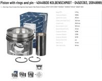China Metal Building Material Shops Original KS Piston with Rings and Pin 40441600 KOLBENSCHMIDT 04501383 20849999 04284390 for sale