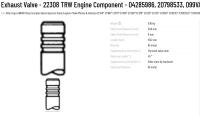 China TRW Exhaust Valve 04285986 20798533 099VA91219000 22308 Engine Component Designed for Machinery Repair Shops for sale