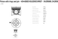 China DEUTZ 1.62kg Original KS Piston with Rings and Pin 40440600 KOLBENSCHMIDT 04285668 04285672 21753886 for sale