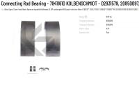 China DEUTZ Connecting Rod Bearing 79411610 KOLBENSCHMIDT 02931579 20850097 71-47230.25 0.09kg for High Temperature Environments for sale