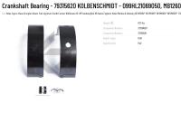 China DEUTZ Crankshaft Bearing for Heavy-Duty Applications 79315620 KOLBENSCHMIDT 099HL21069050 MB1260AM for sale