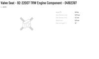 China Retail TRW Valve Seat 92-22007 100% Tested Engine Component 04192397 for Products for sale
