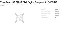 China 92-22008 TRW Engine Component 04192396 Valve Seat for Agricultural Machinery Spare Parts for sale